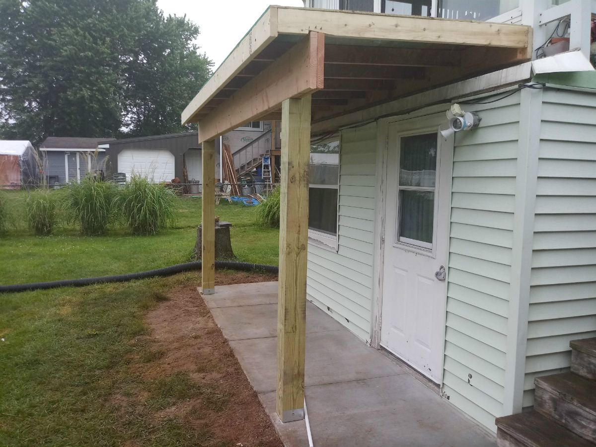 Concrete Patio Construction in Dover PA 17315: Covered Backyard Patio